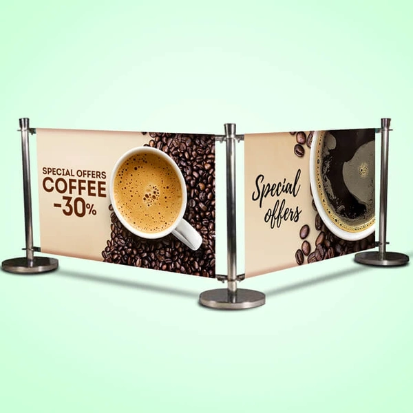 Custom Cafe Barriers Printing UK | Print Mule